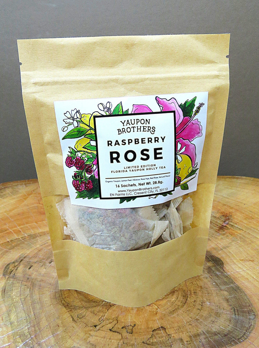 Yaupon Tea - Raspberry Rose - ZipPacket 16 – Yaupon Brothers American ...